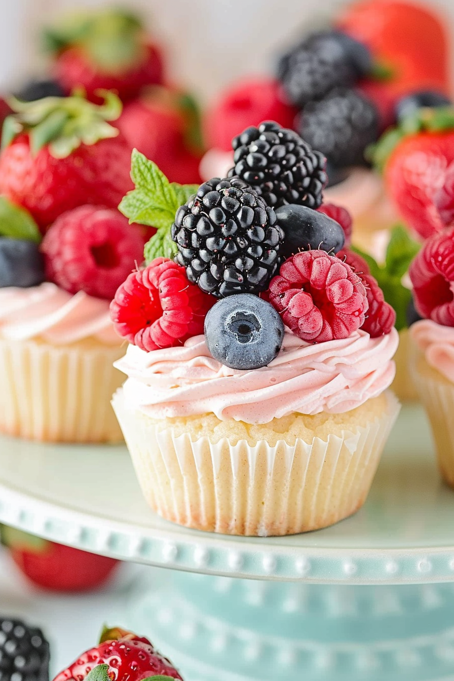 Berries and Cream Cupcakes Recipe