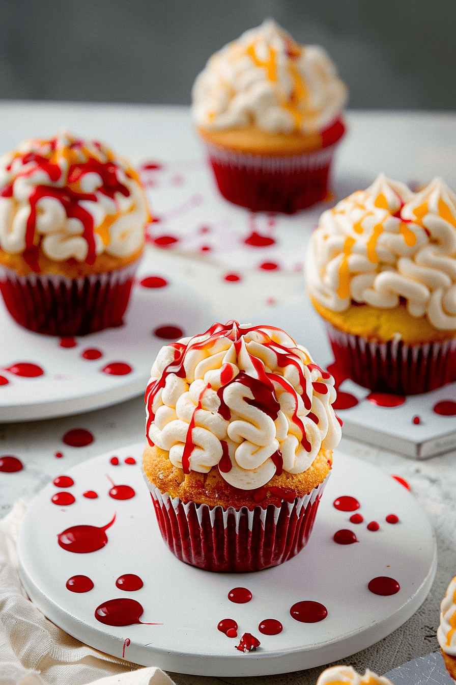 Spooky Brain Cupcakes