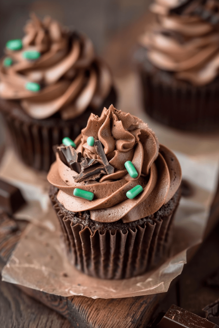 Delicious Chocolate Cupcakes with Chocolate Mousse Frosting Recipe