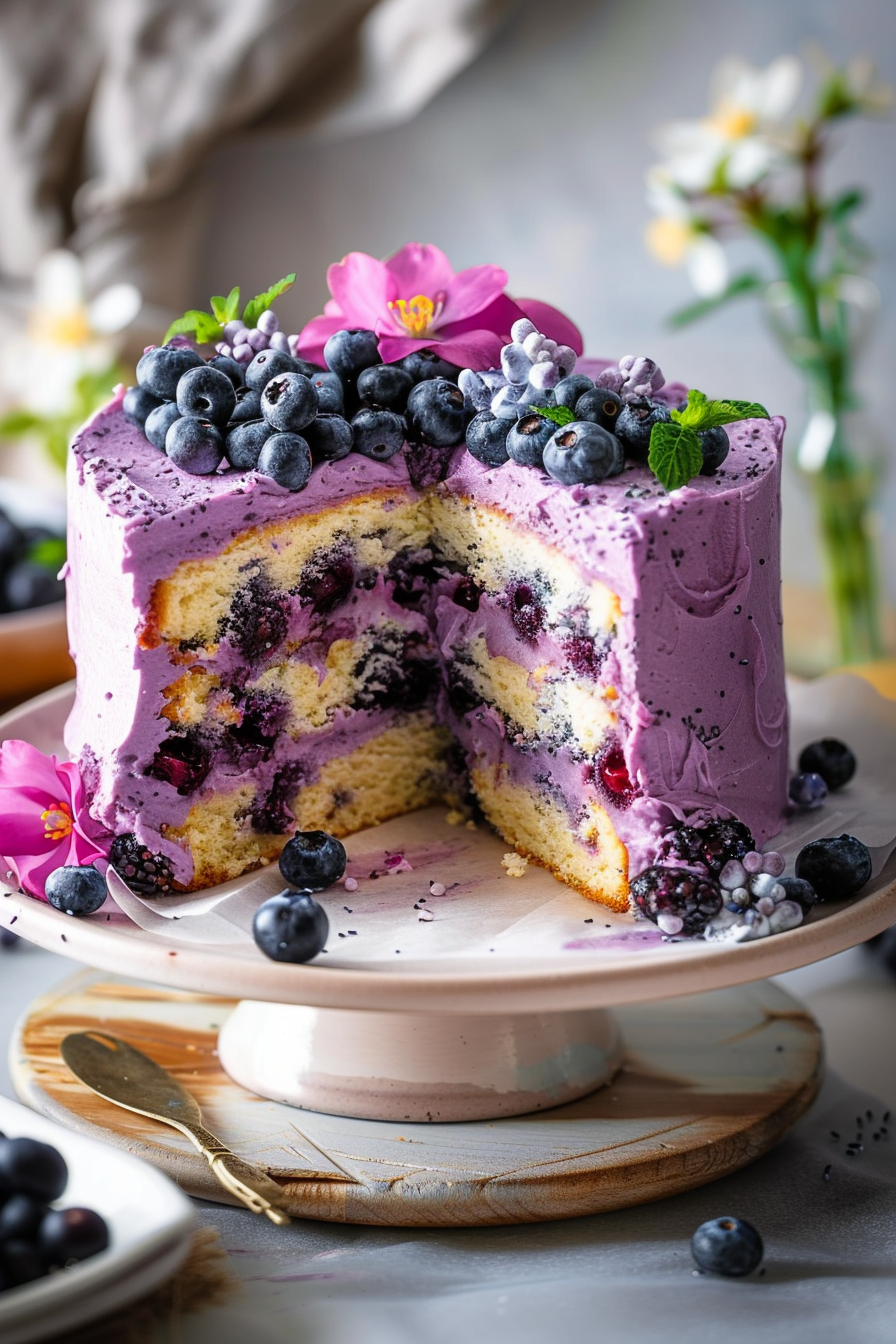 Bake the Best Blueberry Cake: Homemade Recipe with Fresh Blueberries