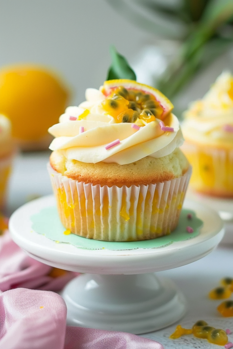 Delicious Lemon and Passion Fruit Cupcakes Recipe with a Tropical Twist