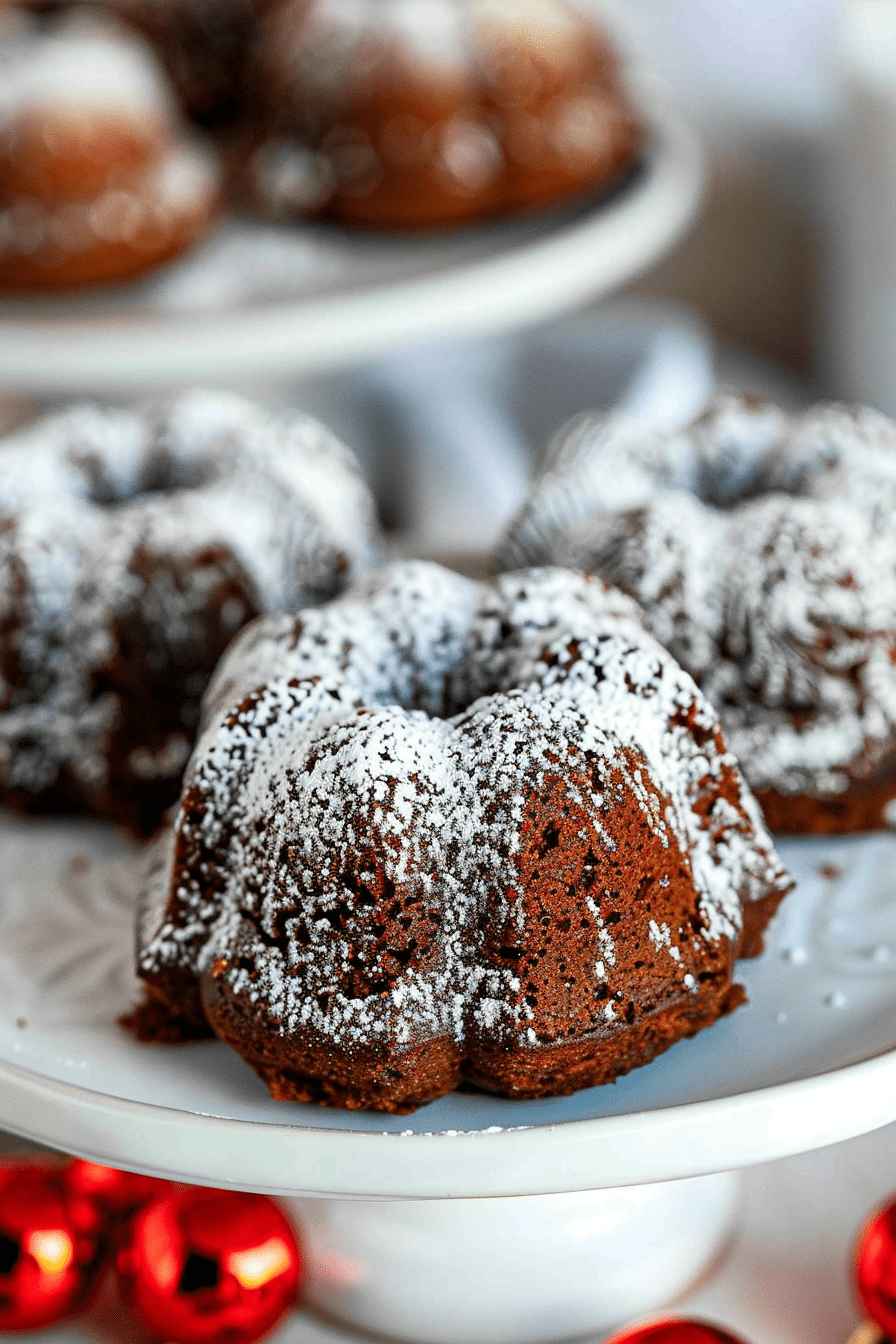 Mini Gingerbread Bundt Cakes Recipe