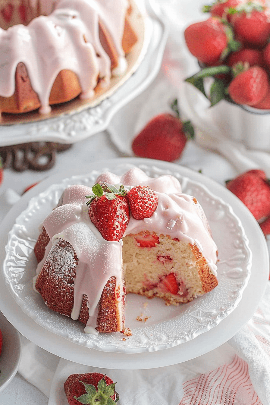 Mini Strawberry Bundt Cakes Recipe | Easy & Delicious