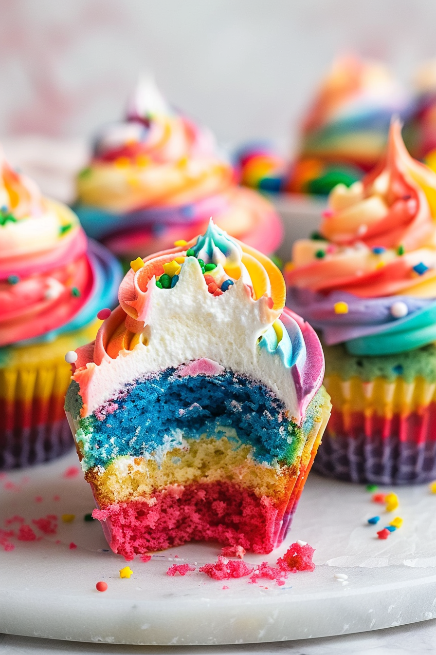 Ultimate Rainbow Cupcakes Recipe Guide: Moist Cake & Cloud Decorations