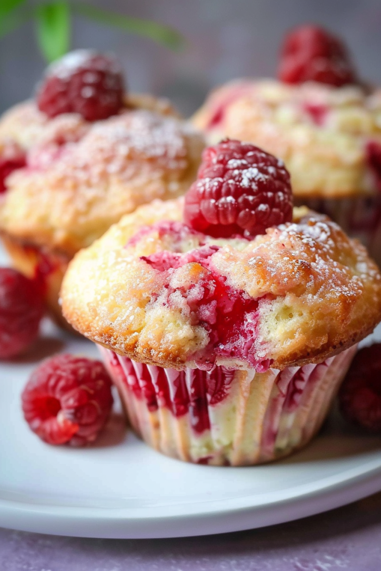 Raspberry Cream Cheese Muffins