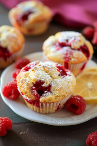 Lemon Raspberry Streusel Muffins
