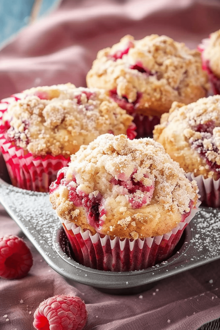 Lemon Raspberry Streusel Muffins