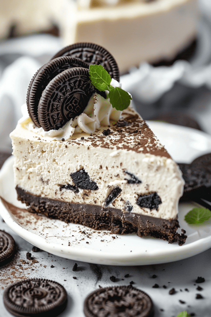 Oreo Cookies and Cream No-Bake Cheesecake Recipe