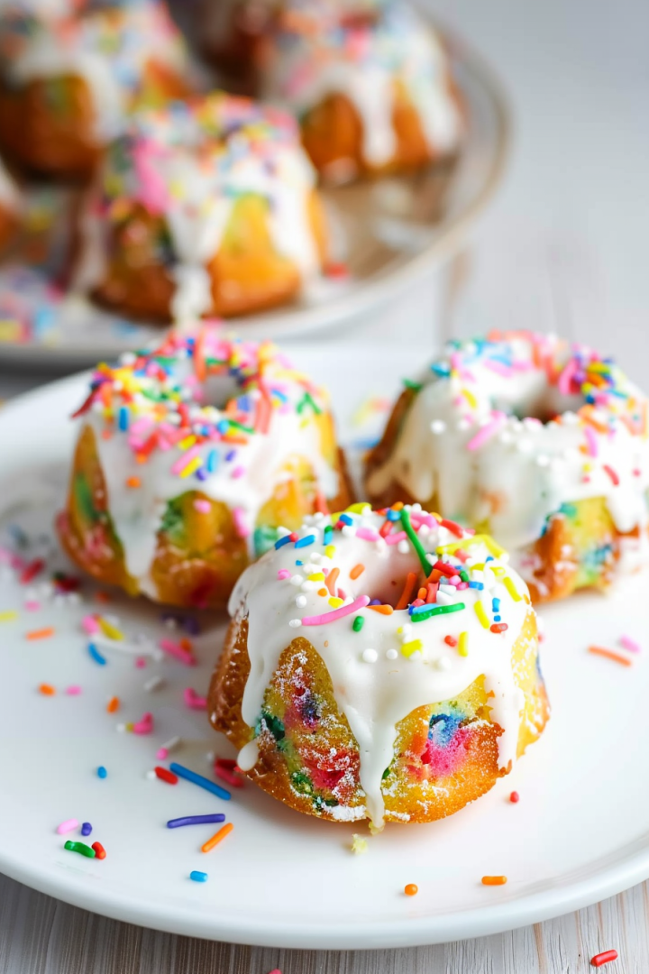 Quick & Delicious Funfetti Mini Cakes