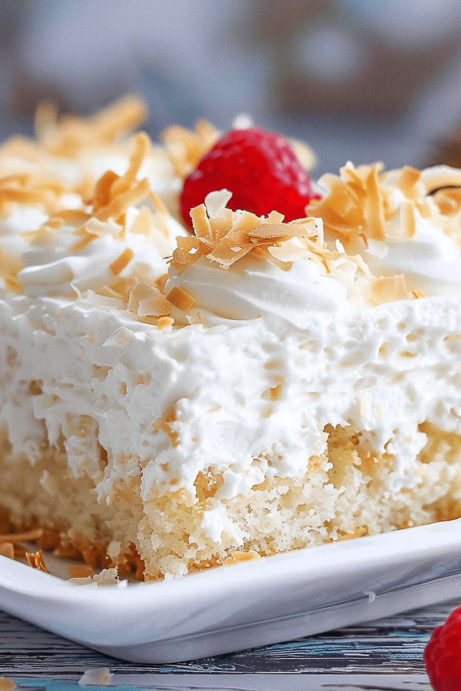 Satisfy Your Sweet Tooth: Coconut Cream Poke Cake Recipe Delight