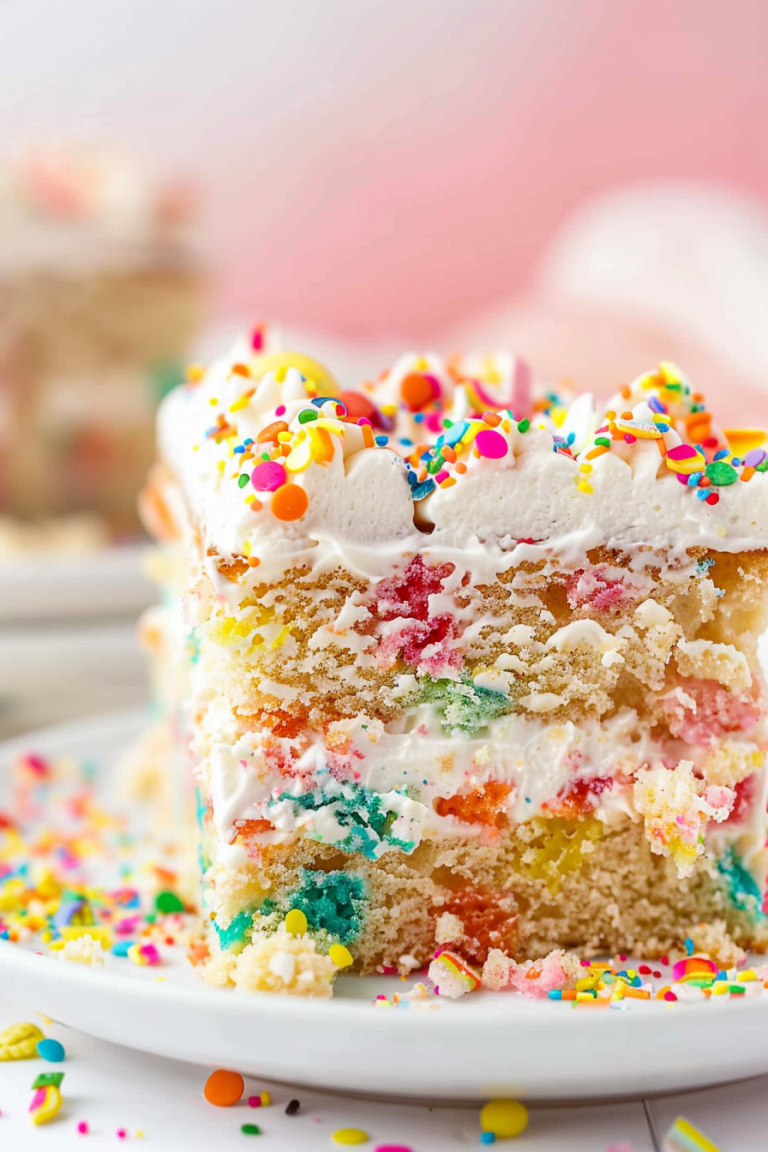 "Fruity Pebble Cereal Milk Poke Cake Recipe: A Colorful Treat for All ...