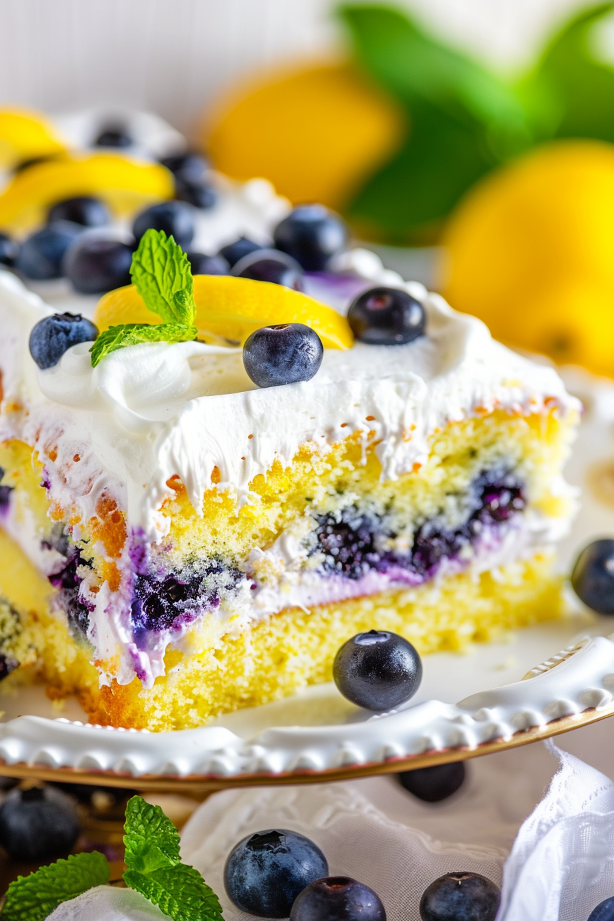 Lemon Blueberry Poke Cake Recipe: Step-by-Step Guide for a Delicious ...