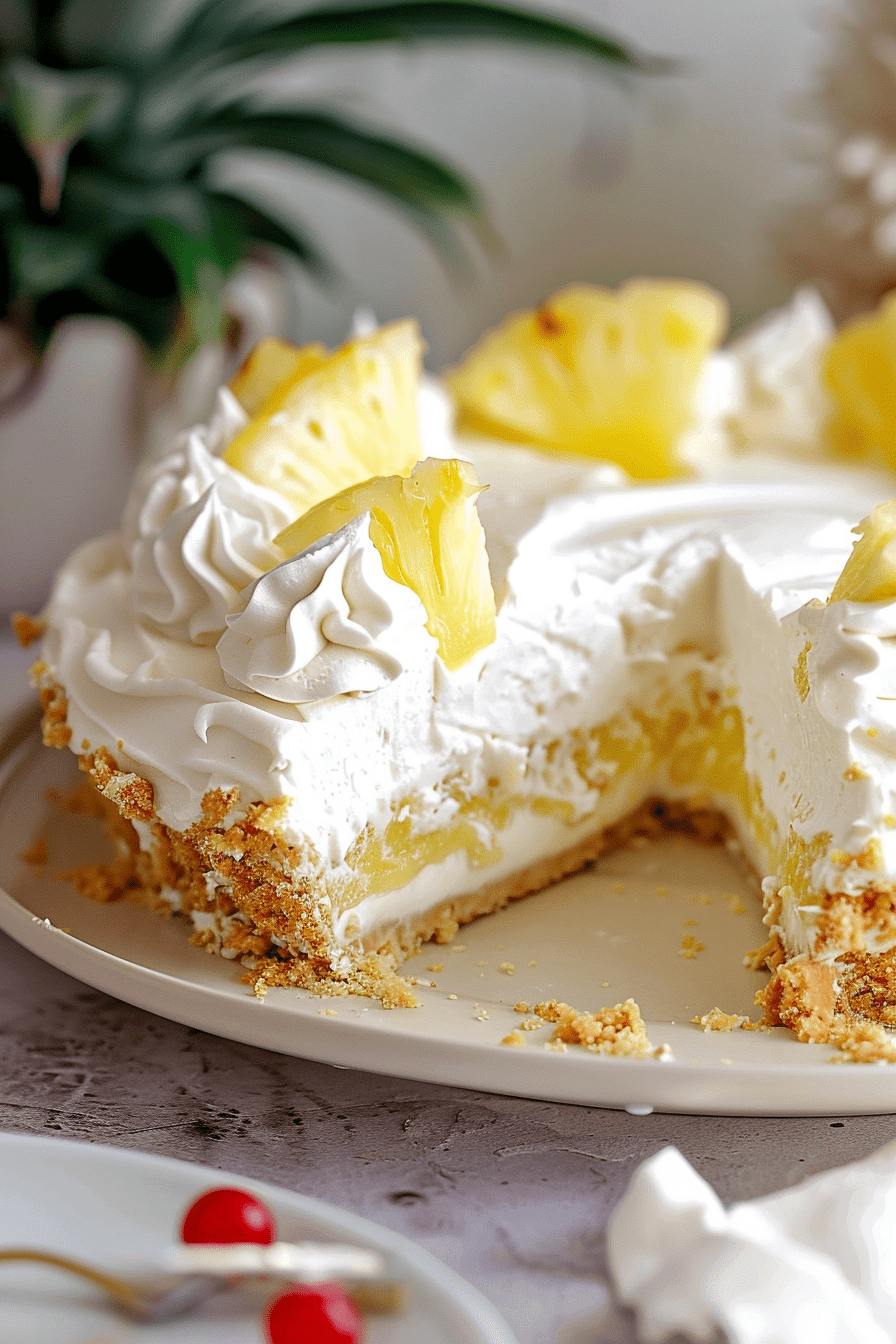 Easy No-Bake Pineapple Cream Pie Recipe: Delicious & Tropical