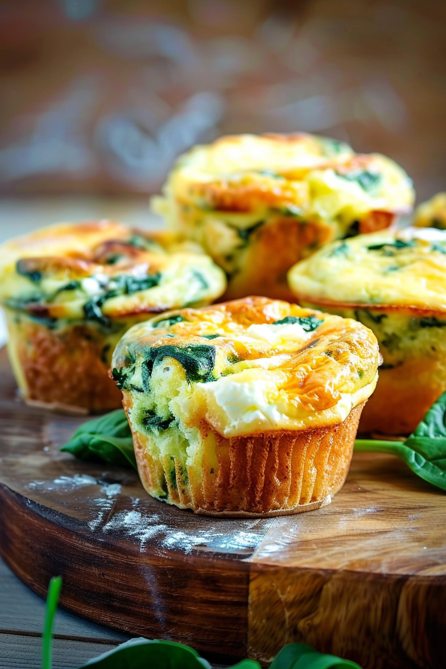 Spinach Cheese Egg Muffins Recipe