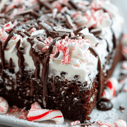 Delicious Chocolate Peppermint Poke Cake Recipe
