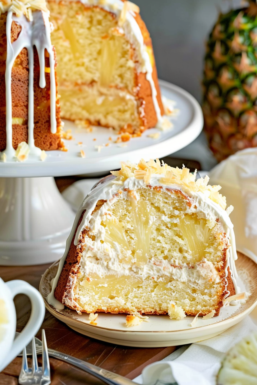 Tropical Twist: Pina Colada Pineapple Pound Cake Recipe