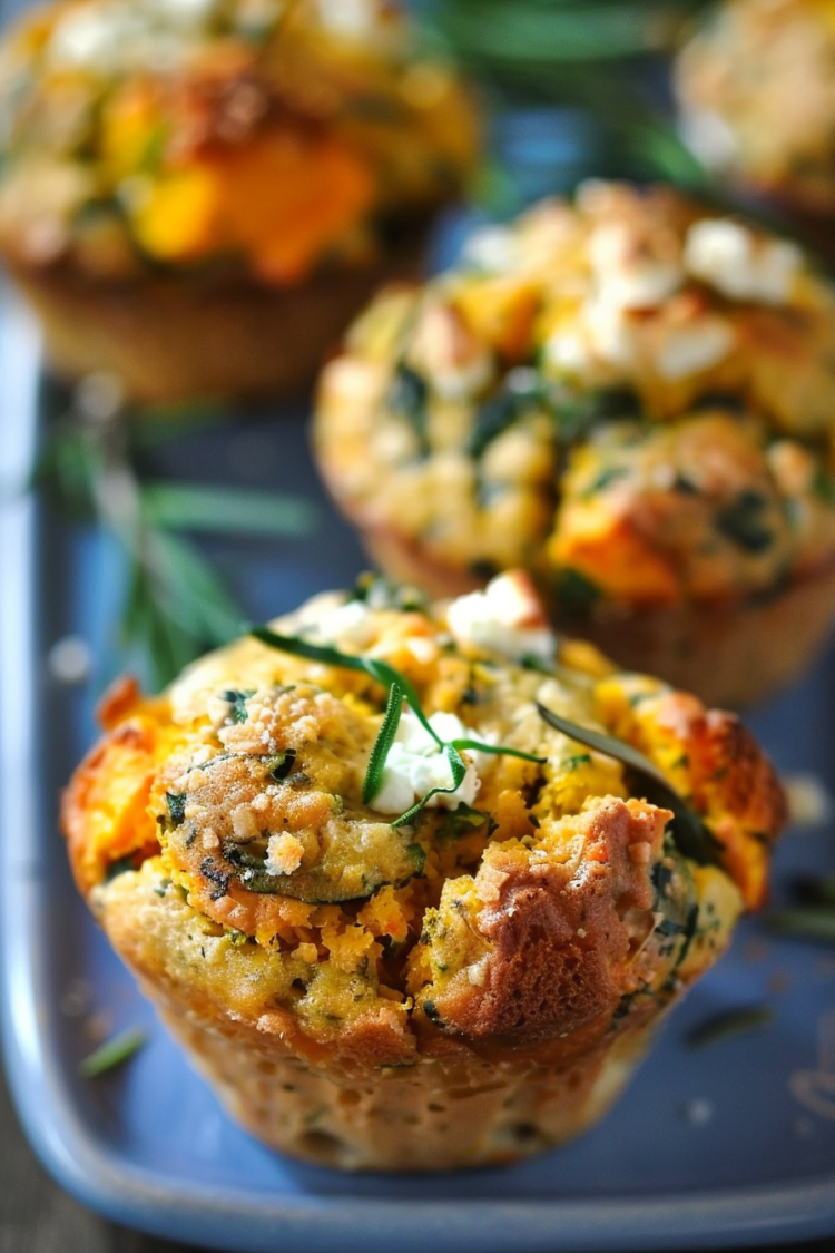 Butternut Squash, Spinach, and Feta Muffins Recipe