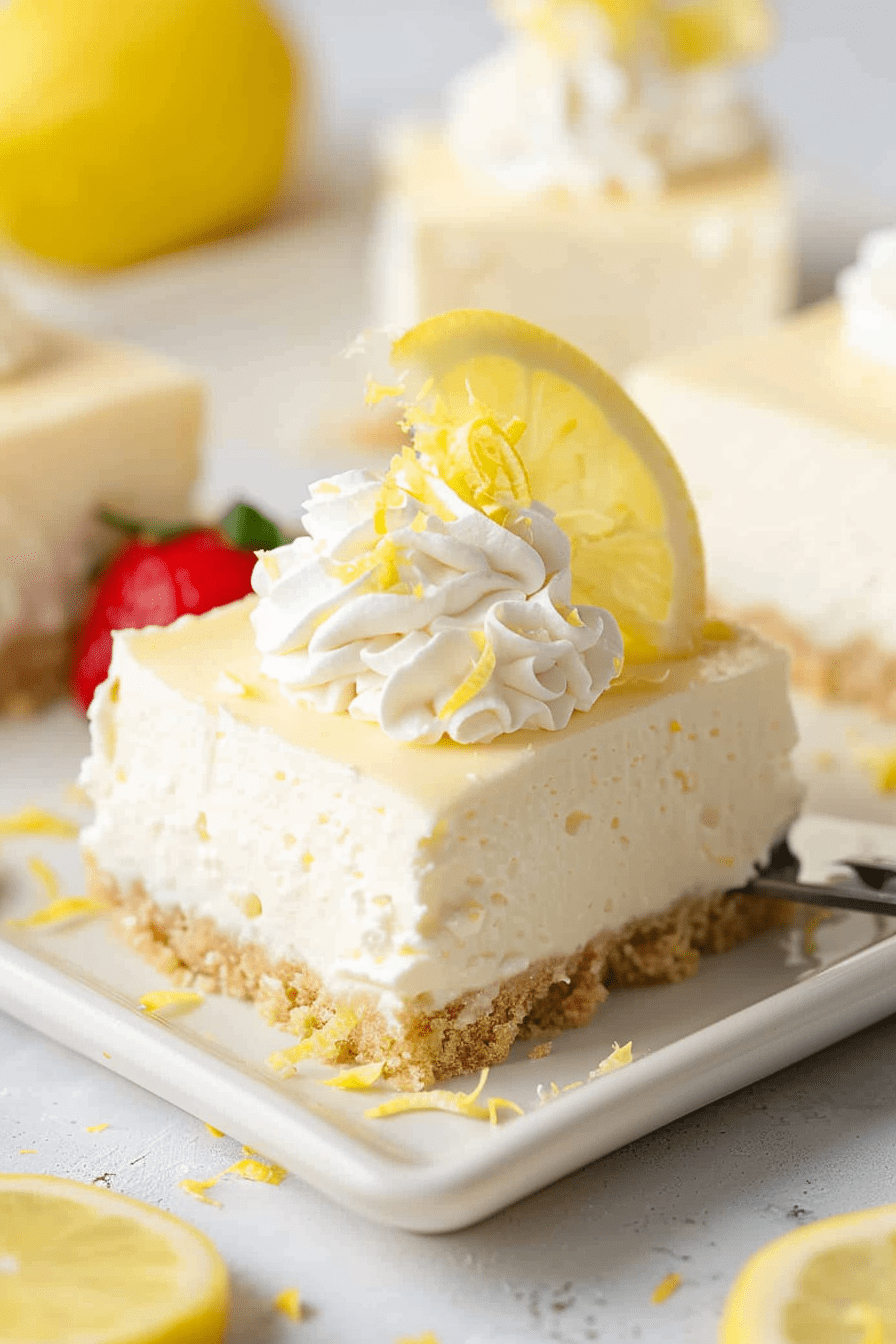 Easy No Bake Lemon Cheesecake Squares Recipe Guide