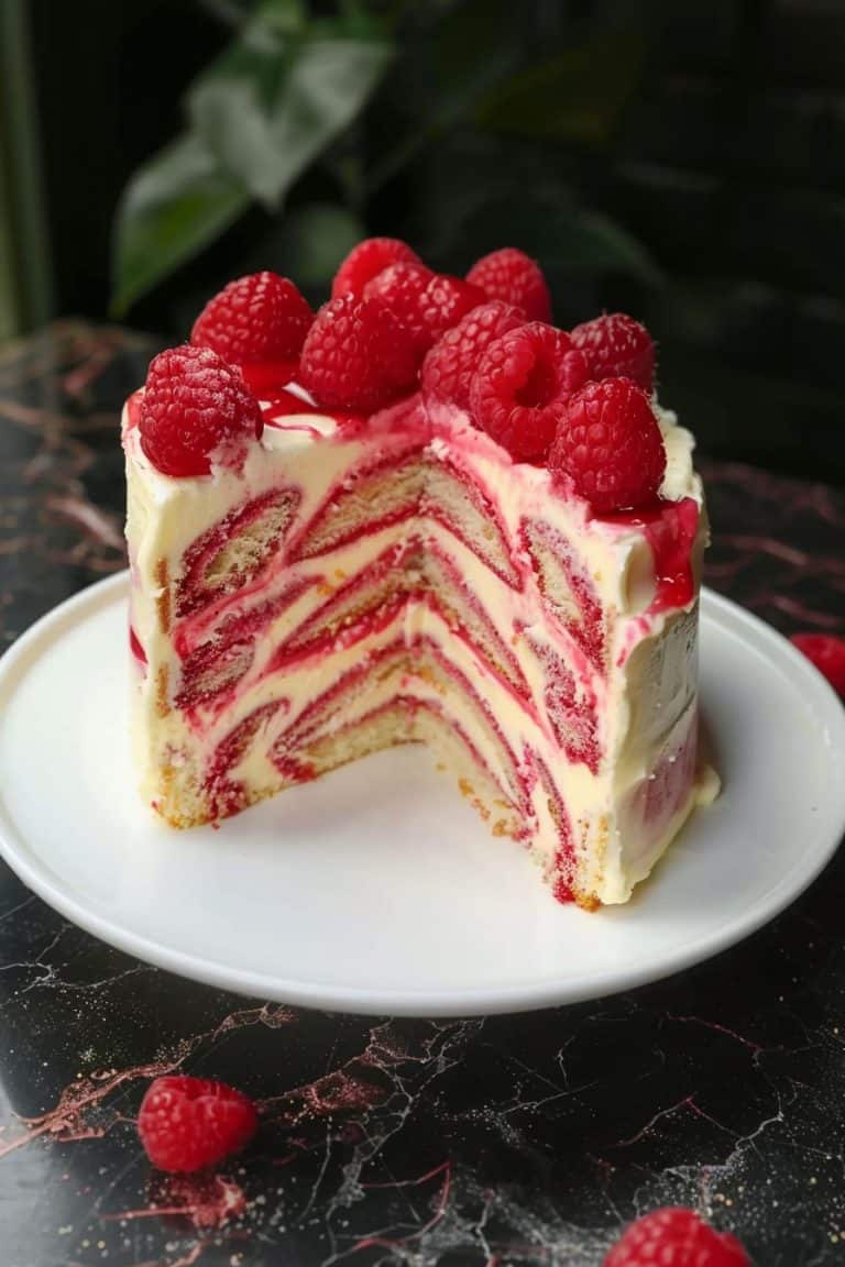 Delicious Almond Raspberry Swirl Cake Recipe