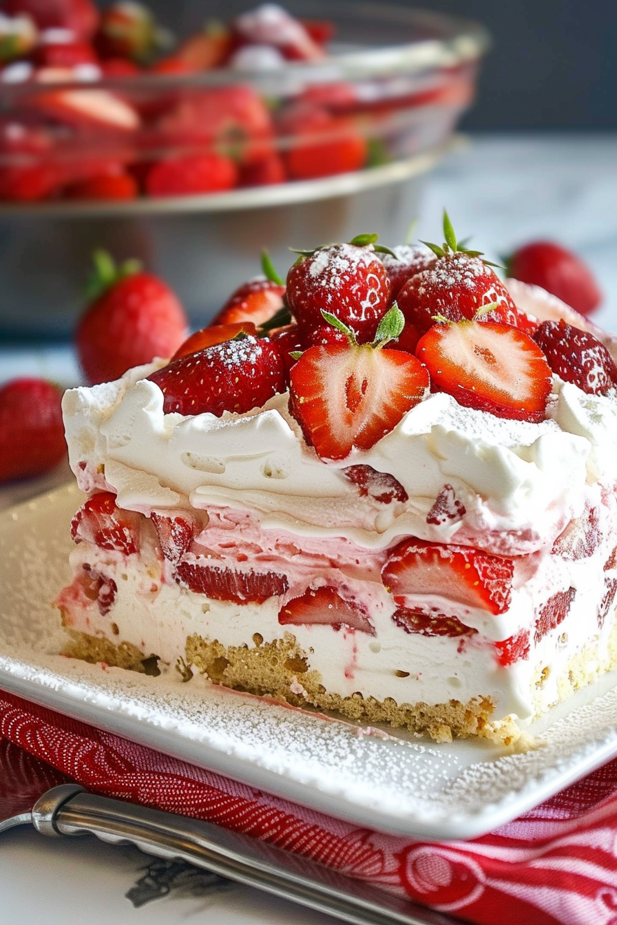 "Delicious Strawberry Icebox Cake Recipes: Cool Whip, Fresh ...