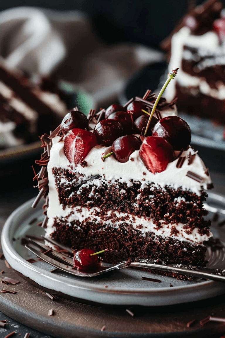 Delicious Traditional German Black Forest Cake Recipe - Easy Steps!