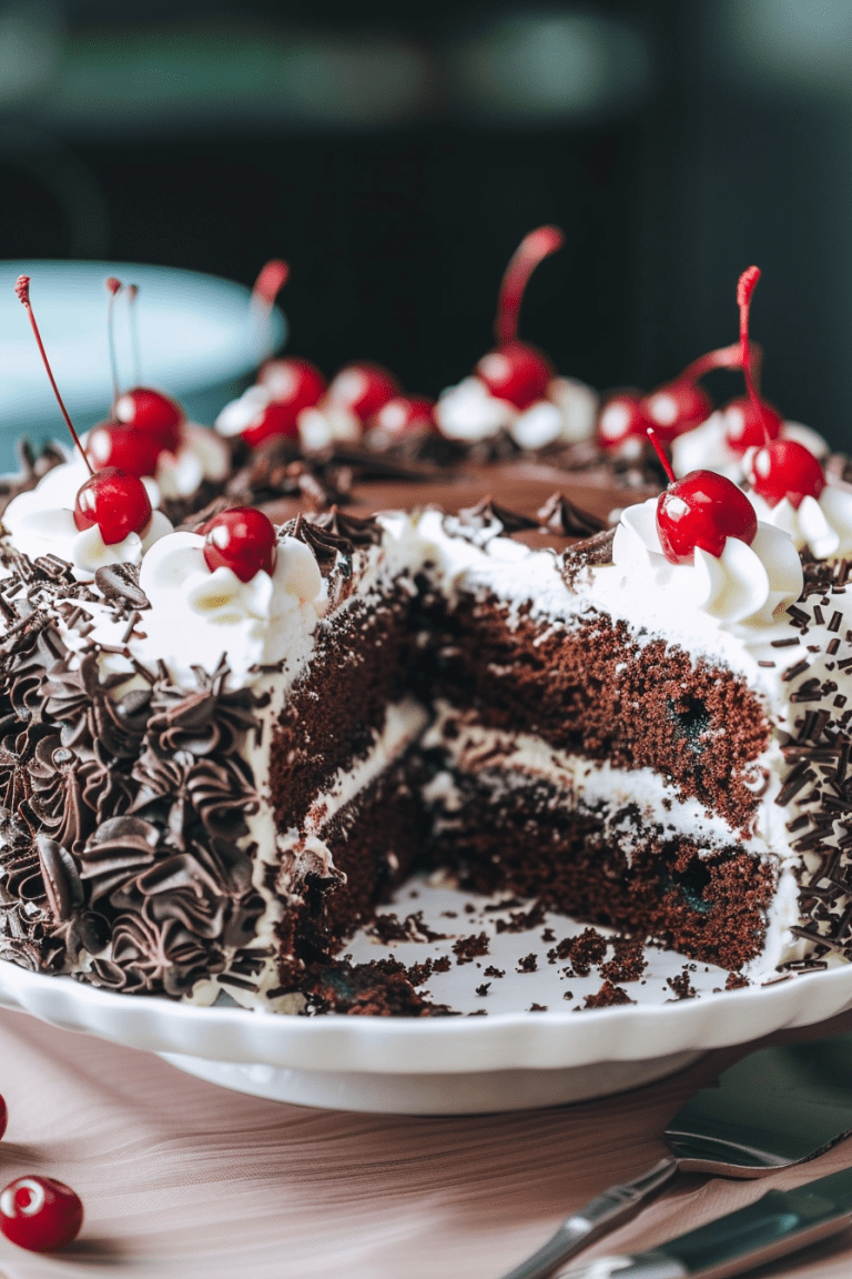 Delicious Traditional German Black Forest Cake Recipe - Easy Steps!
