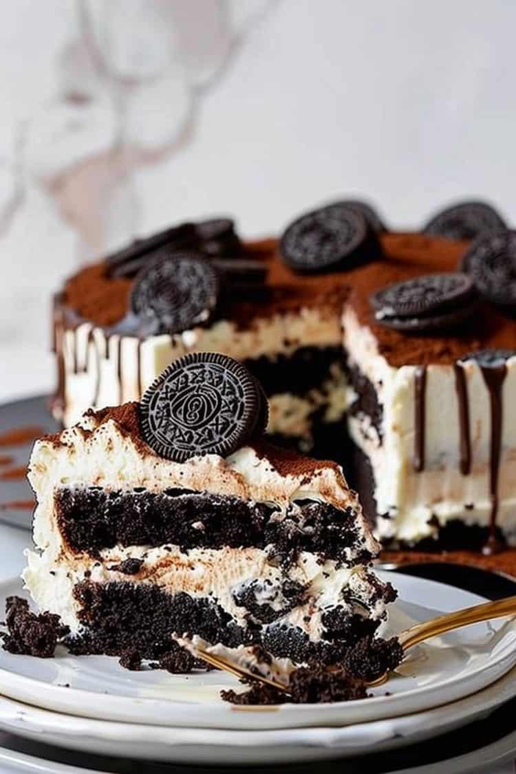 Decadent Oreo Chocolate Cheesecake Cake Recipe