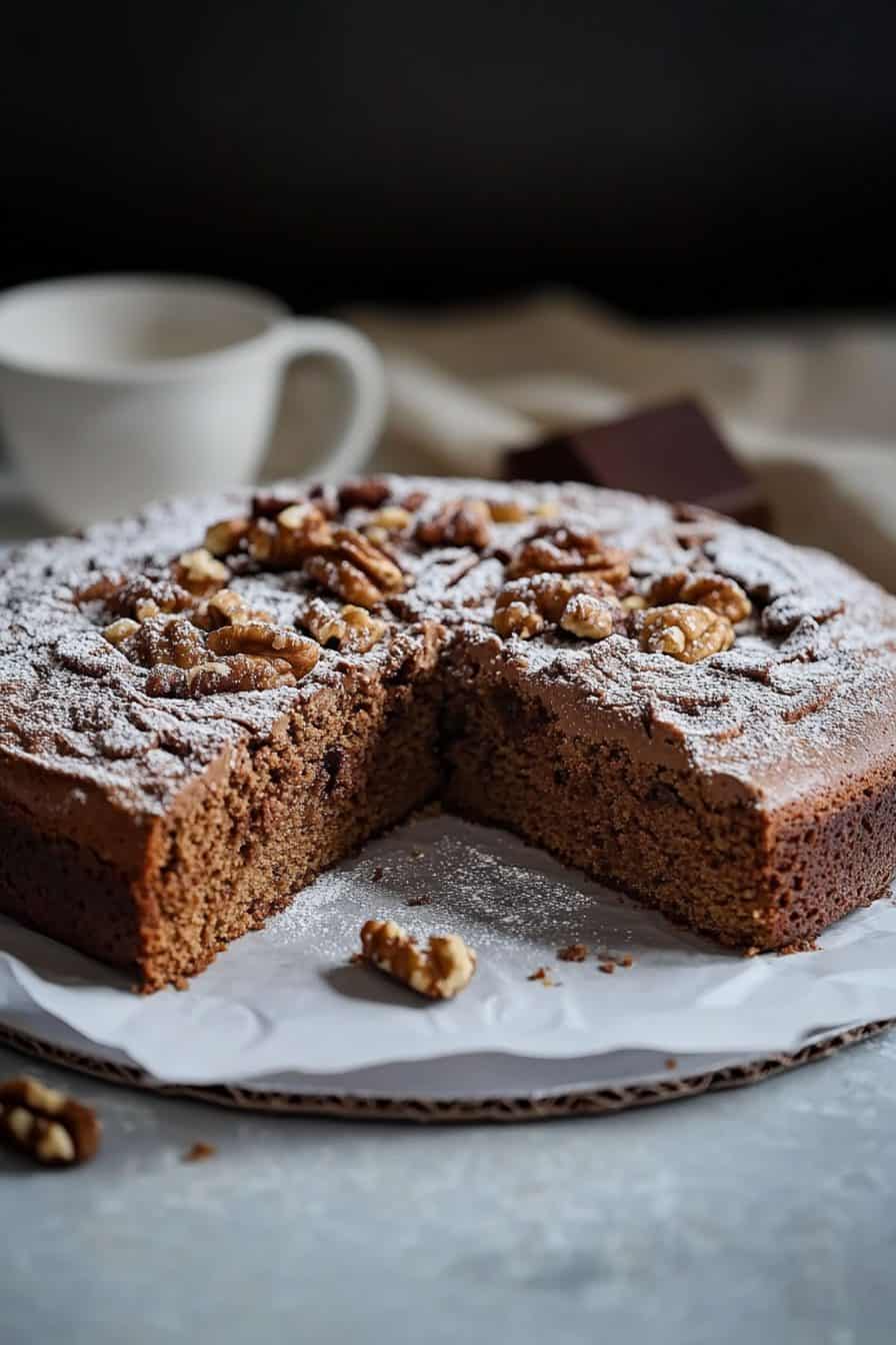 Italian Chocolate Walnut Cake