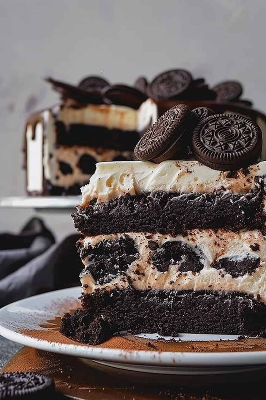 Decadent Oreo Chocolate Cheesecake Cake Recipe
