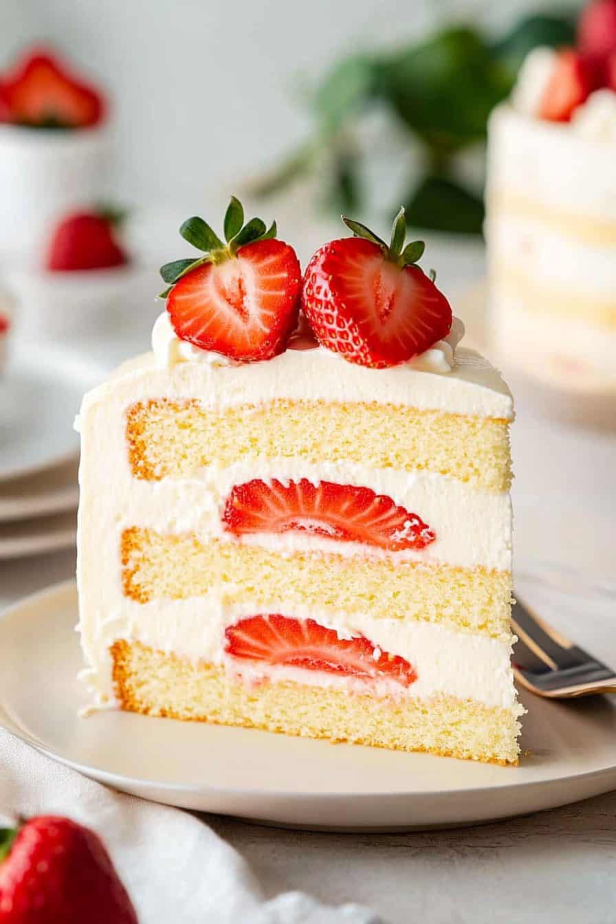 Japanese Strawberry Sponge Cake