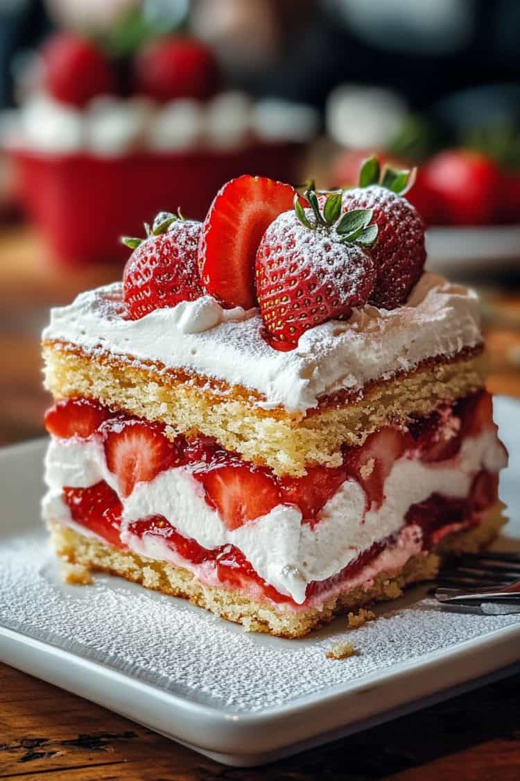 Slab Strawberry Shortcake