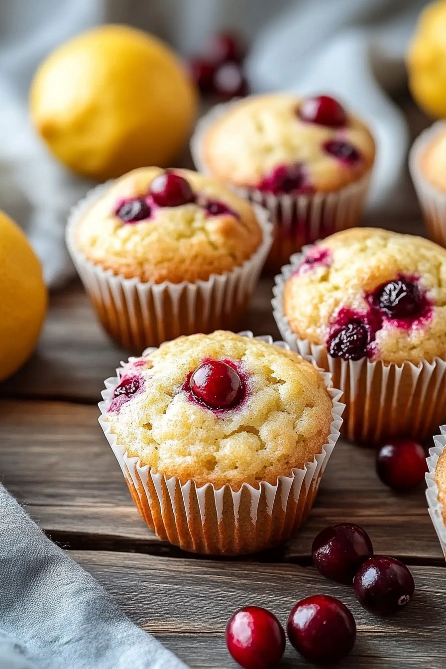 Lemon Cranberry Muffins