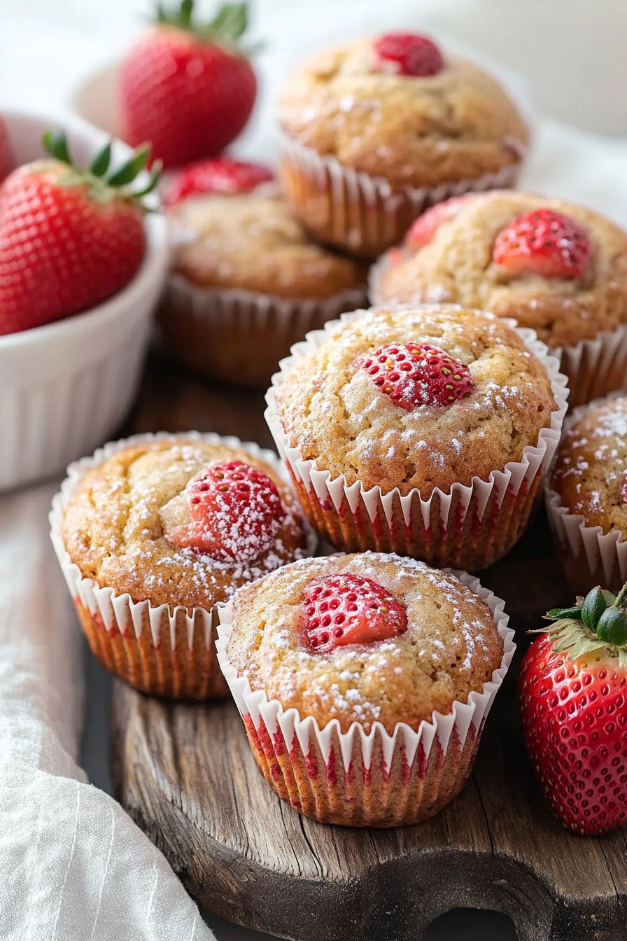 Bakery-Style Strawberry Muffins