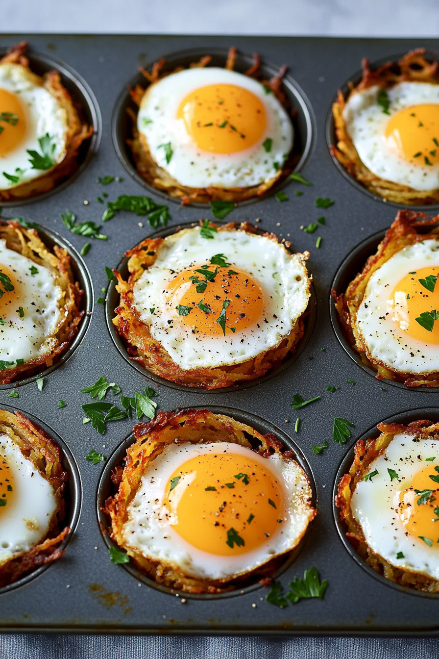 Breakfast Made Easy: Cheesy Hash Brown Egg Cups