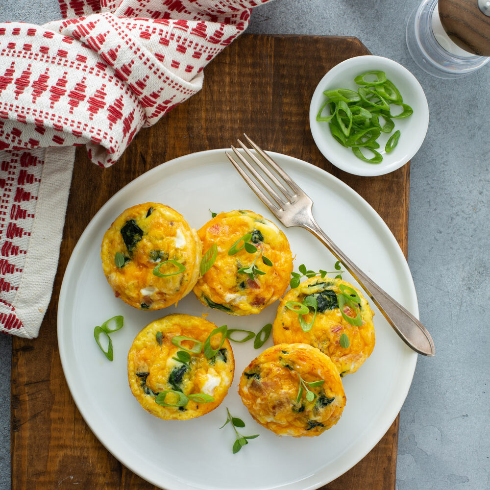 Low-Carb Cheesy Egg Muffins with Veggies
