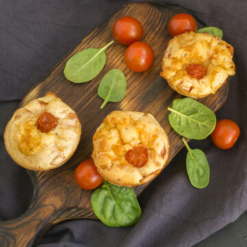 Savory Cheese and Tomato Muffins Recipe | Easy Bake
